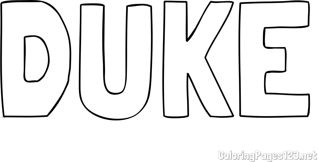 DUKE Coloring Page
