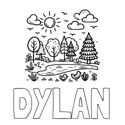DYLAN Coloring Page