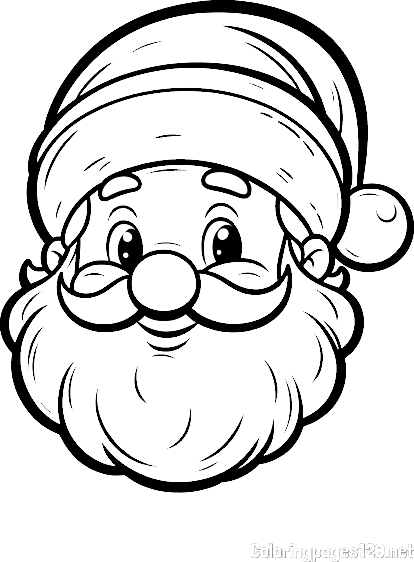 Easy Santa Claus Coloring Page