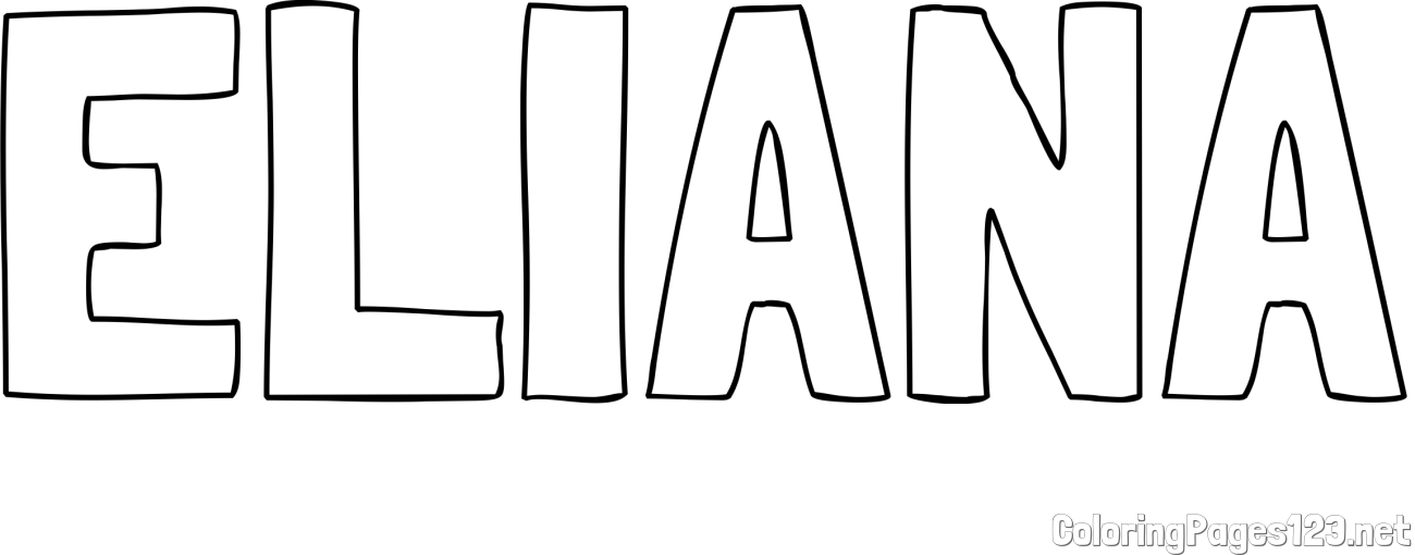 ELIANA Coloring Page