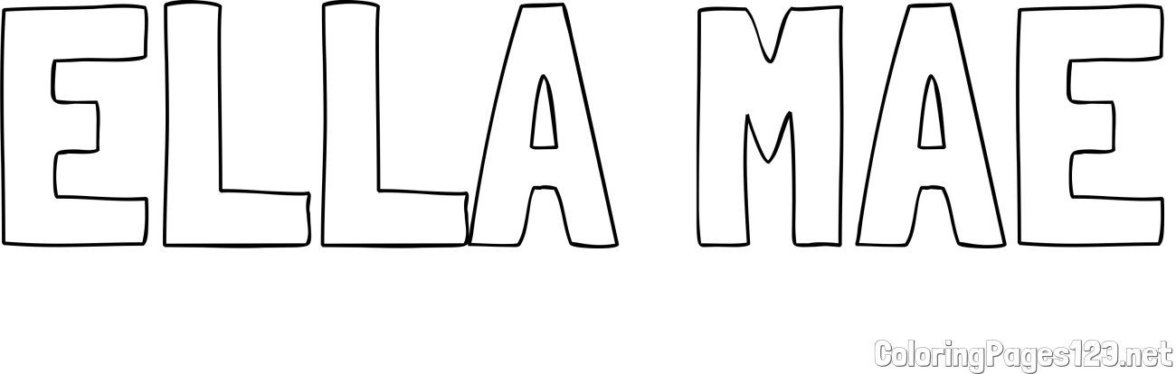 ELLA MAE Coloring Page