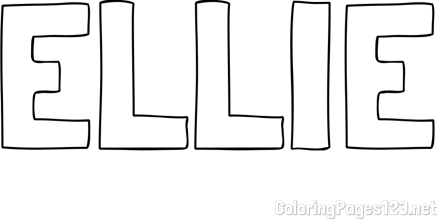ELLIE Coloring Page