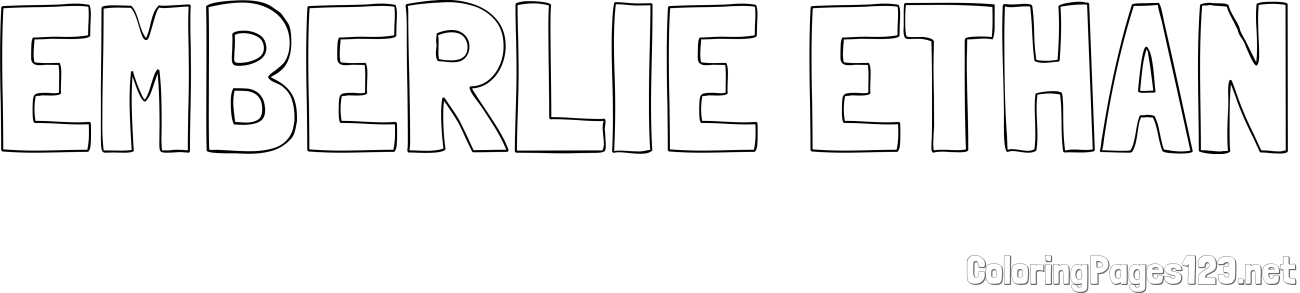 EMBERLIE ETHAN Coloring Page