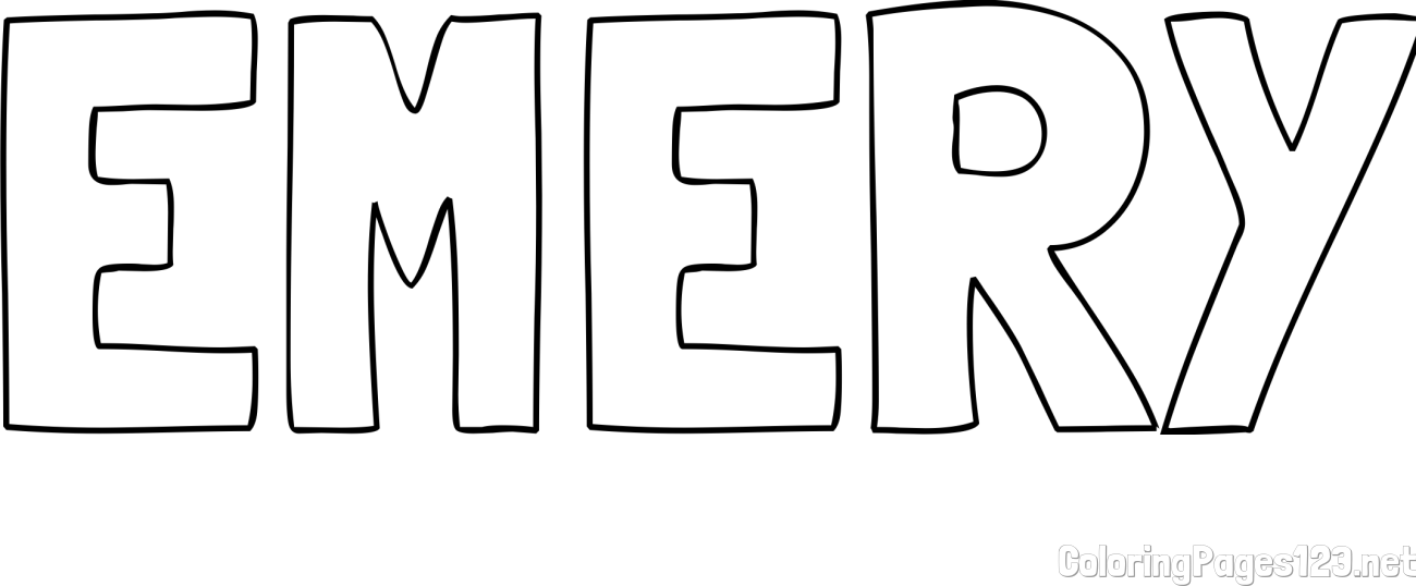 EMERY Coloring Page