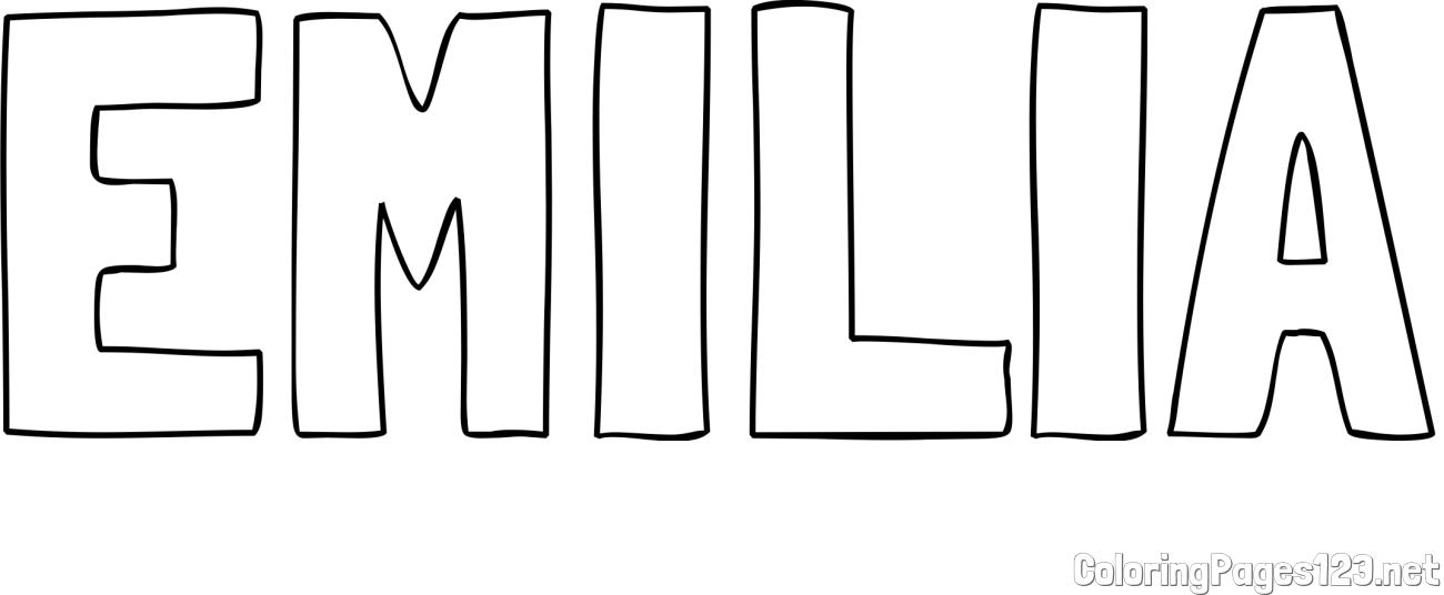 EMILIA Coloring Page