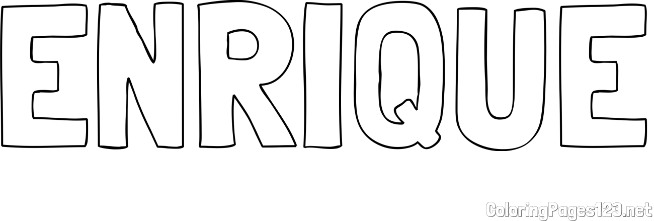 ENRIQUE Coloring Page