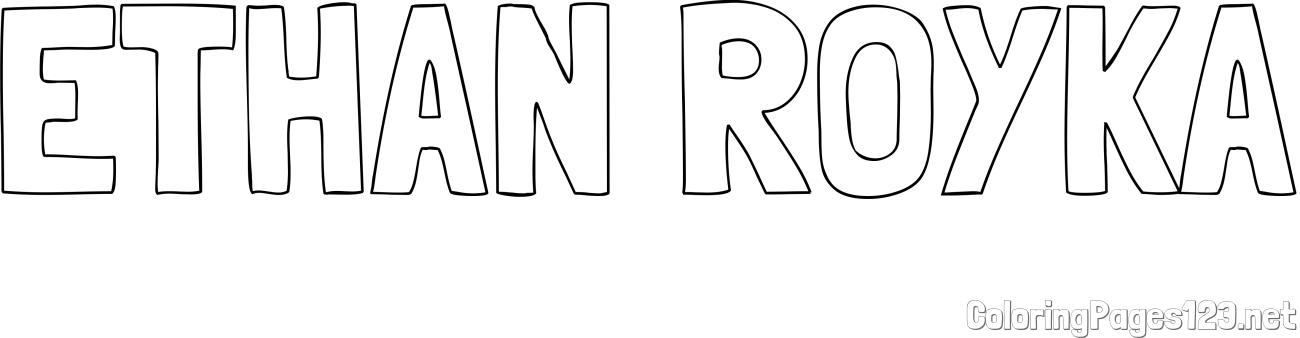 ETHAN ROYKA Coloring Page