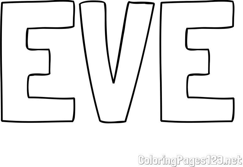 EVE Coloring Page