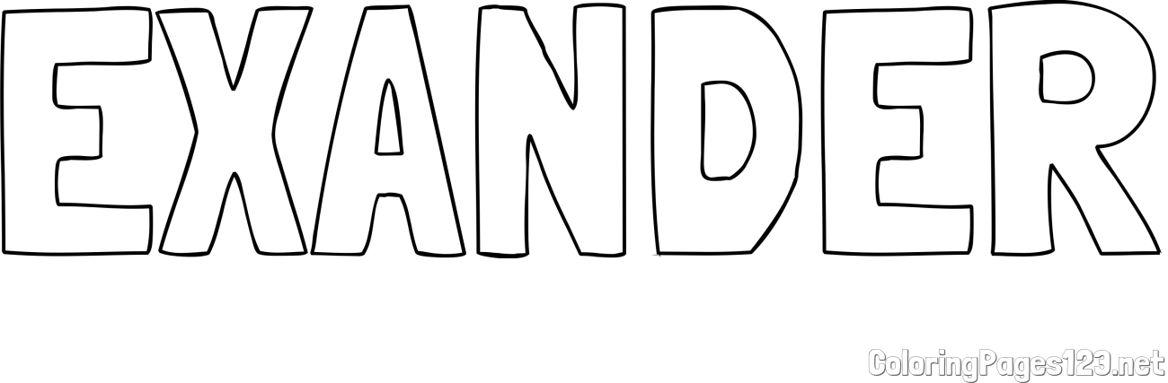 EXANDER Coloring Page
