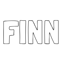 FINN Coloring Page and Coloring Page of a Big Fire Truck