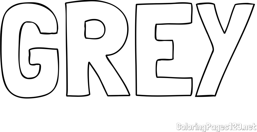 GREY Coloring Page
