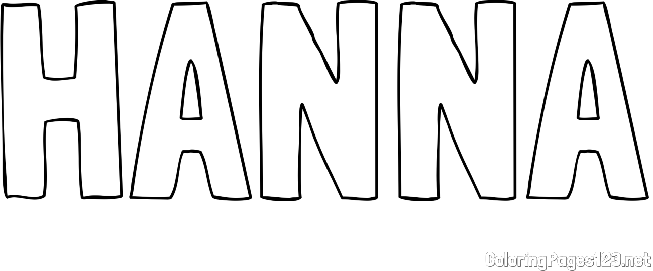 HANNA Coloring Page