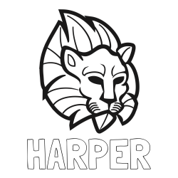 HARPER Coloring Page