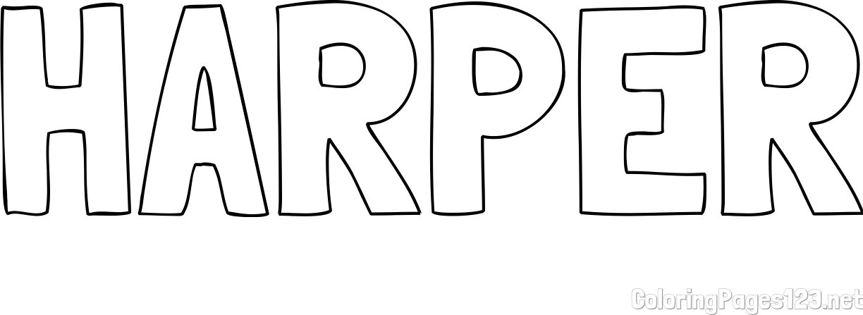 HARPER Coloring Page HARPER Coloring Page