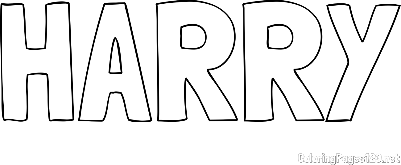 HARRY Coloring Page