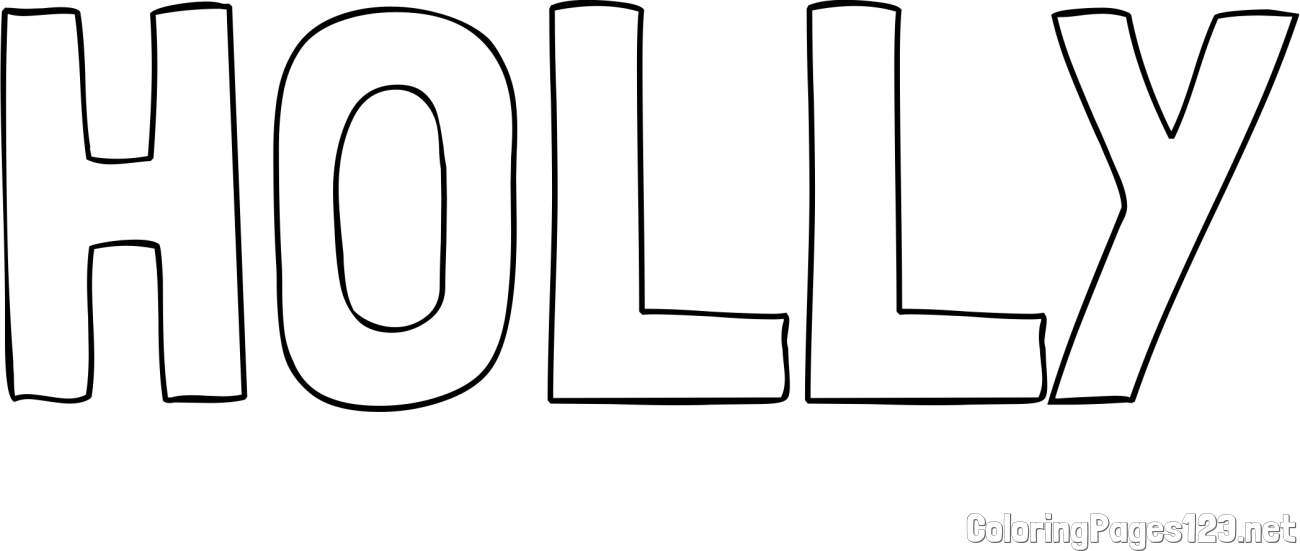 HOLLY Coloring Page