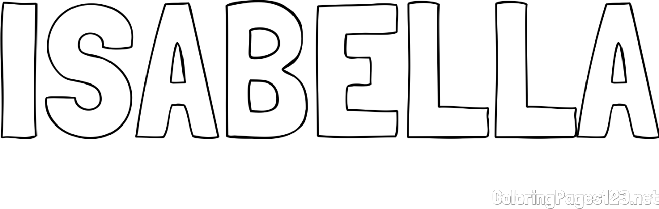 ISABELLA Coloring Page