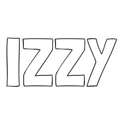 IZZY Coloring Page