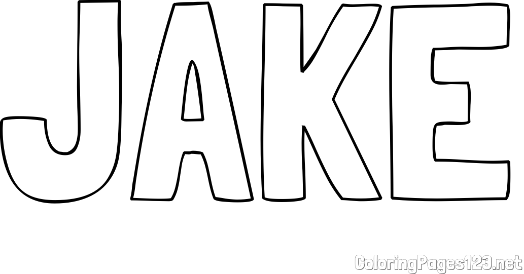 JAKE Coloring Page