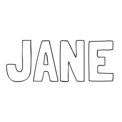 JANE Coloring Page and Simple Apple Coloring Page