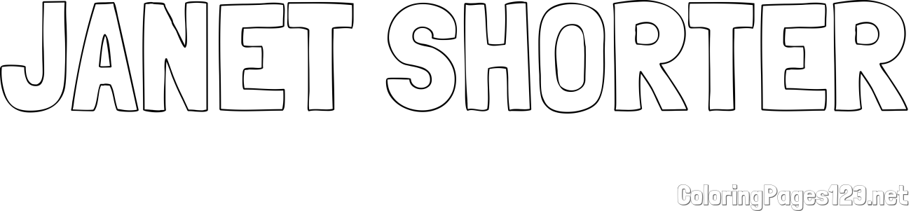 JANET SHORTER Coloring Page