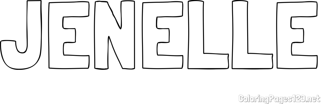 JENELLE Coloring Page