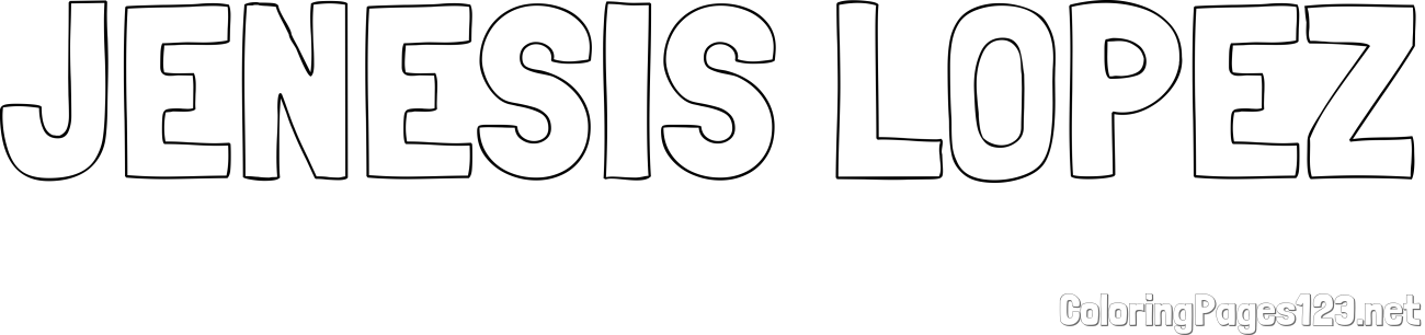 JENESIS LOPEZ Coloring Page