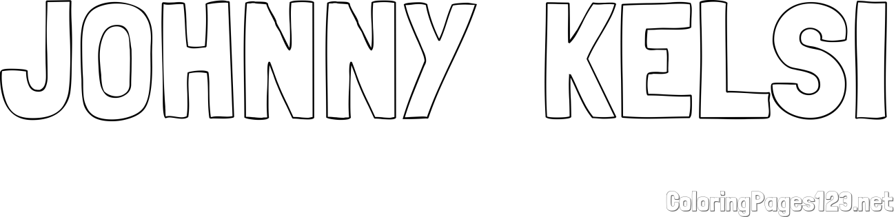 JOHNNY KELSI Coloring Page