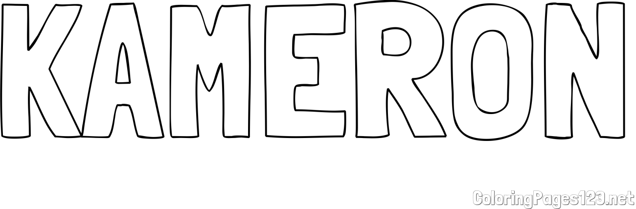 KAMERON Coloring Page