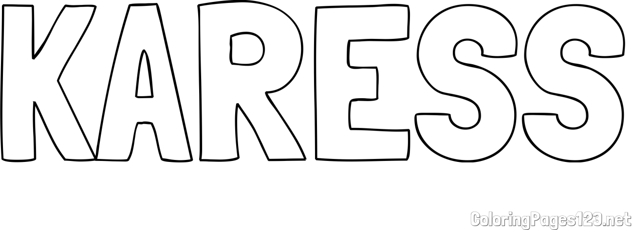KARESS Coloring Page