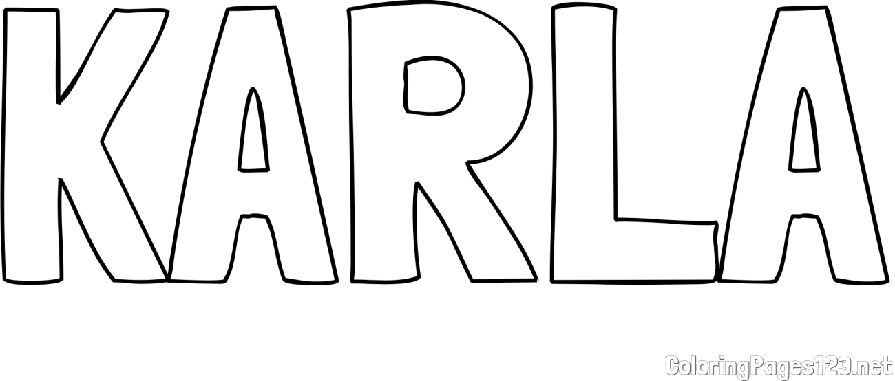 KARLA Coloring Page