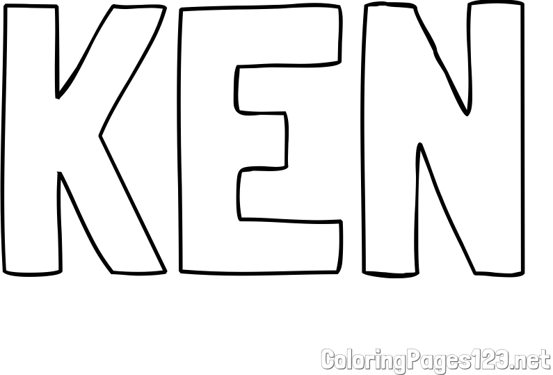 KEN Coloring Page