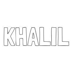 KHALIL Coloring Page