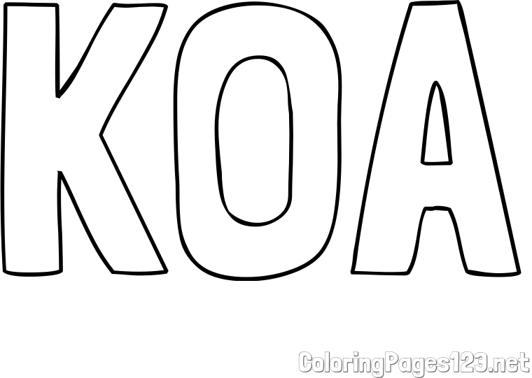 KOA Coloring Page