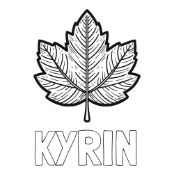 KYRIN Coloring Page and Autumn Leaf Coloring Page