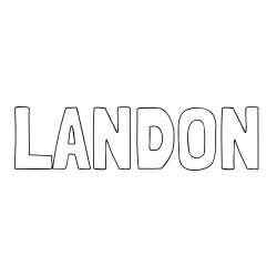 LANDON Coloring Page and Minecraft Steve Coloring Page