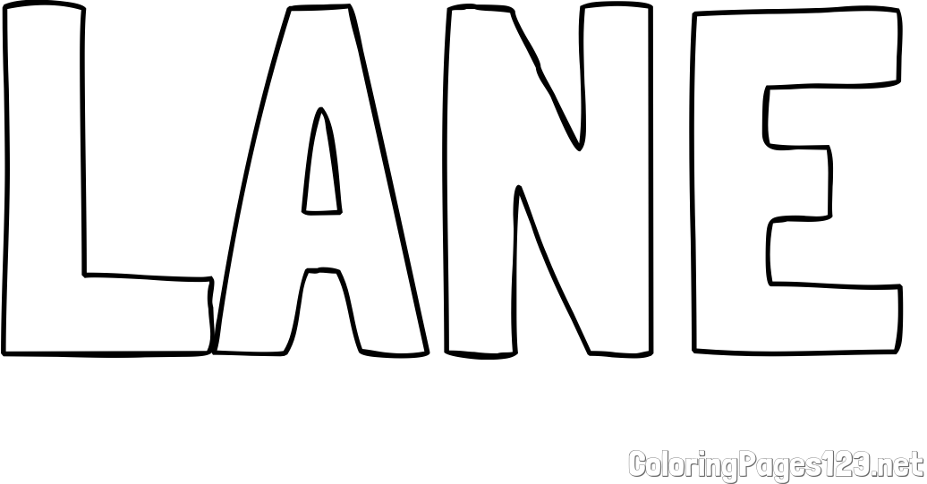 LANE Coloring Page