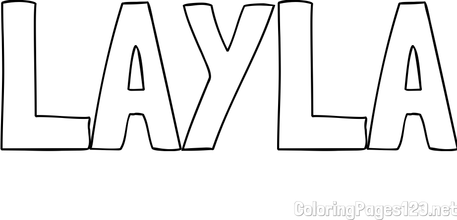 LAYLA Coloring Page