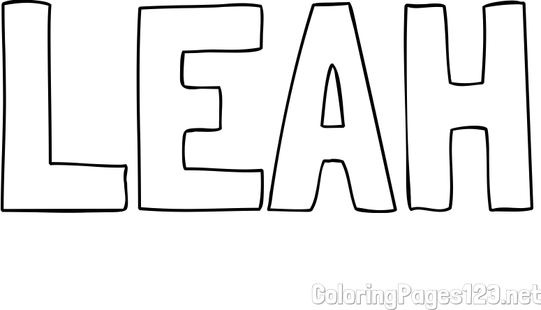 LEAH Coloring Page