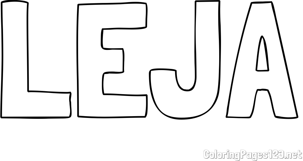 LEJA Coloring Page