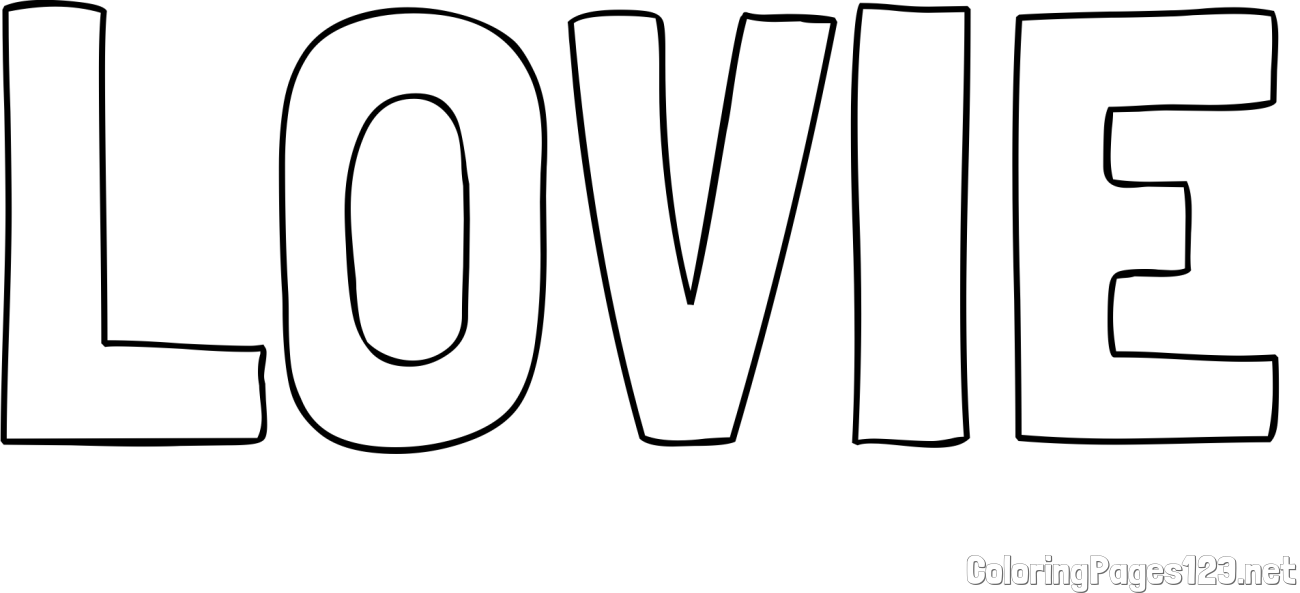 LOVIE Coloring Page