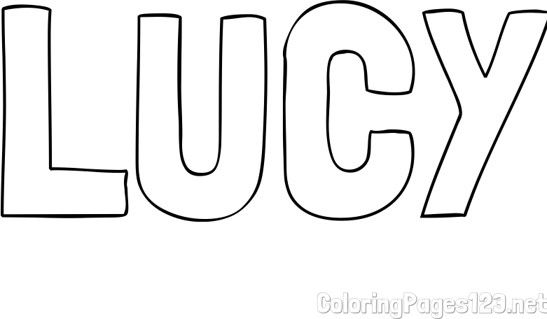 LUCY Coloring Page