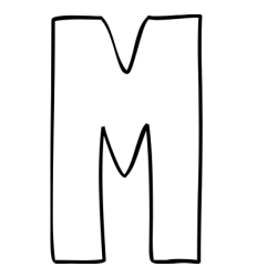 M Coloring Page