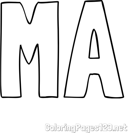 MA Coloring Page