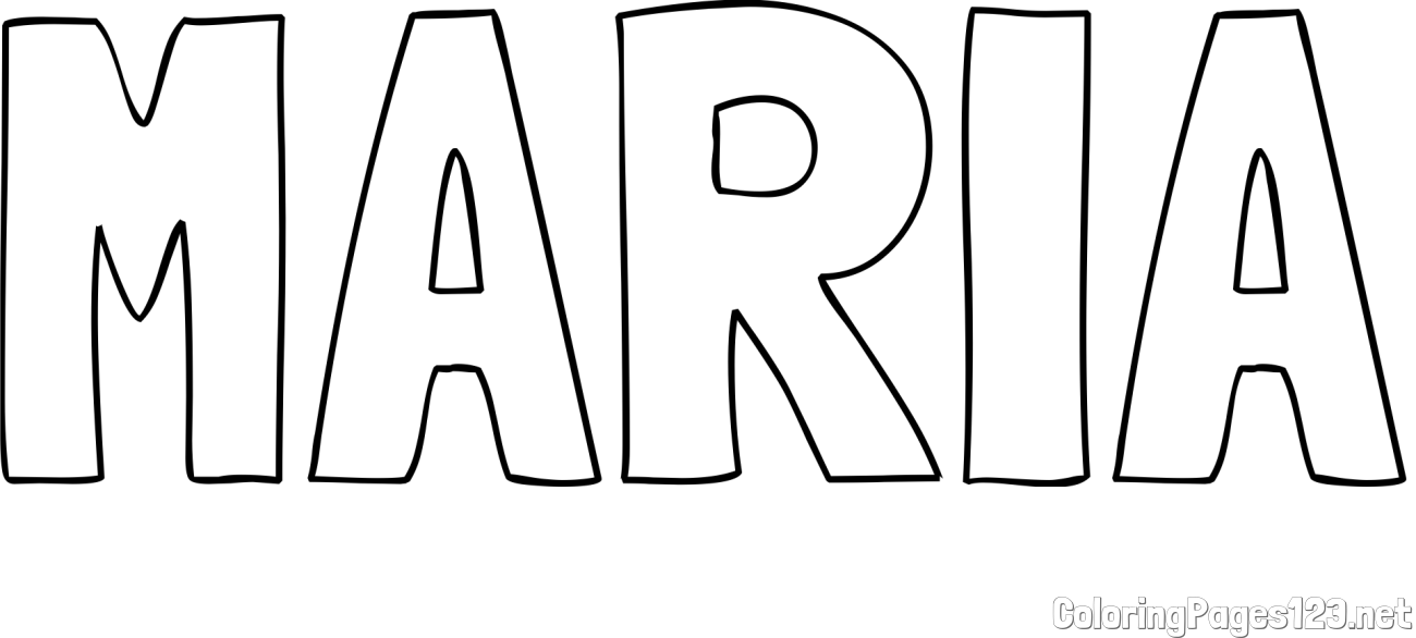MARIA Coloring Page