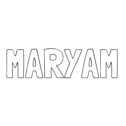 MARYAM Coloring Page