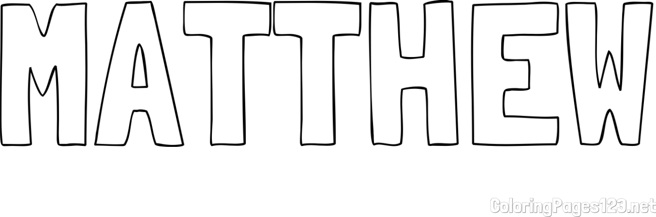 MATTHEW Coloring Page