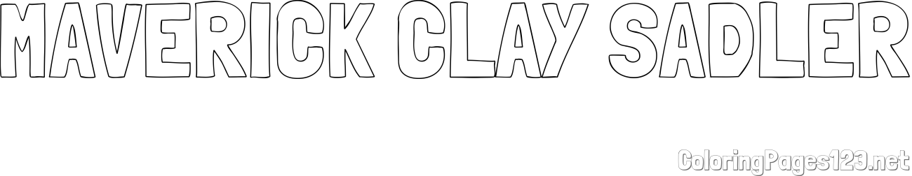 MAVERICK CLAY SADLER Coloring Page