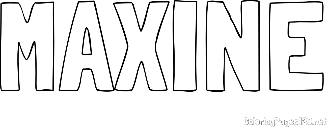 MAXINE Coloring Page