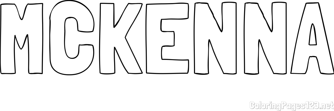 MCKENNA Coloring Page